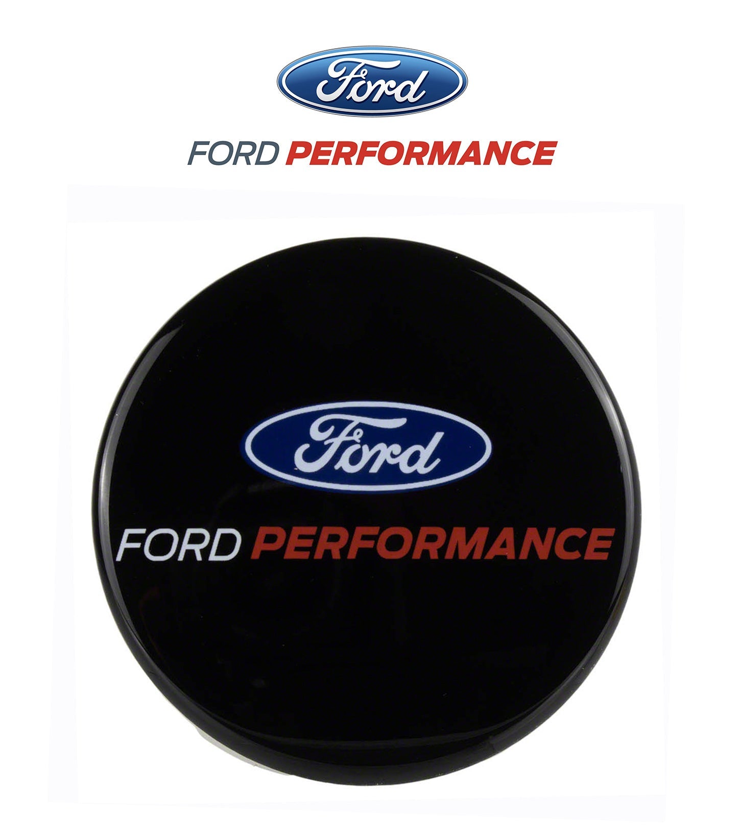 2015-2025 Mustang Ford Performance M-1096-FP3 Black Wheel Center Cap I ...