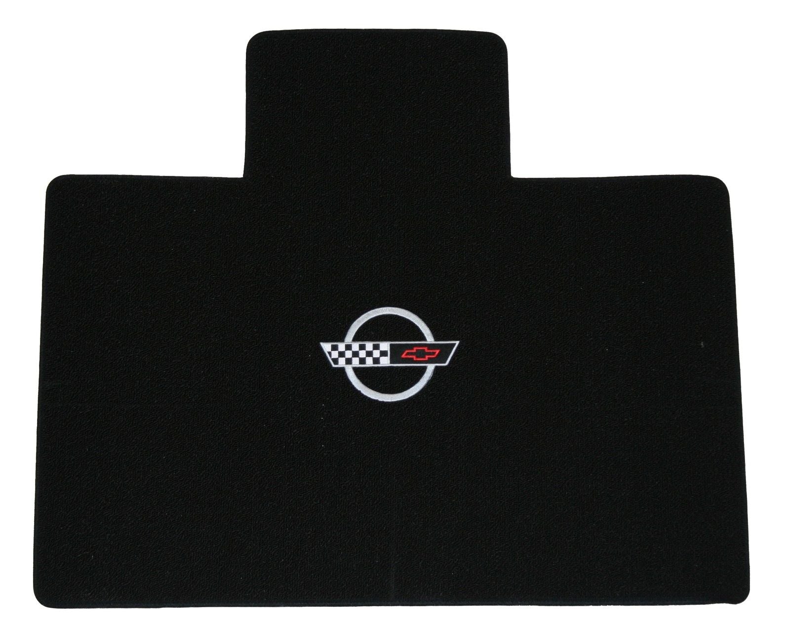 1986-94 C4 Corvette Convertible Black Loop Rear Deck Mat - Silver Circ ...